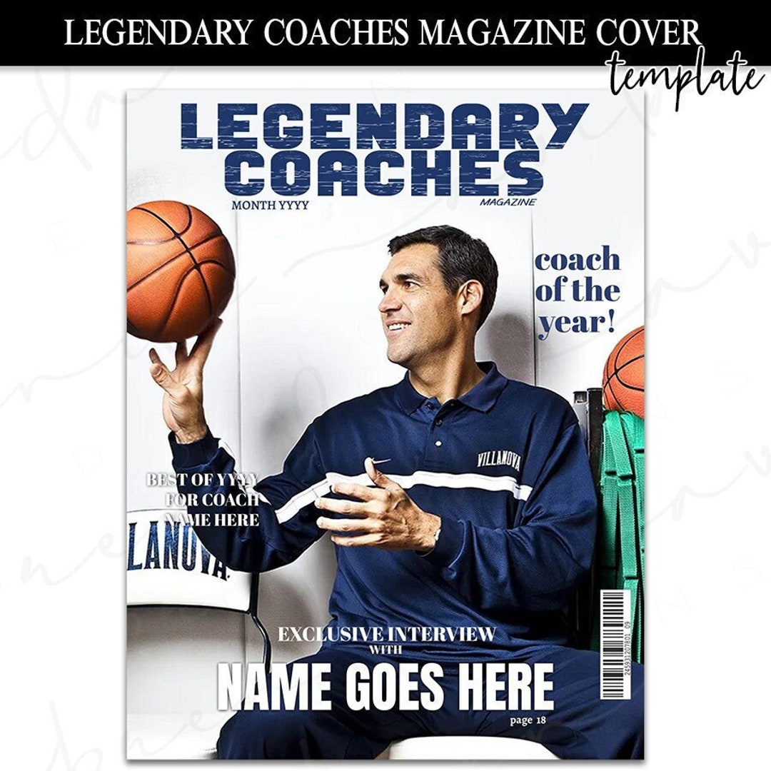 Legendary Coaches Magazine Cover Template- Google Slides- High ...