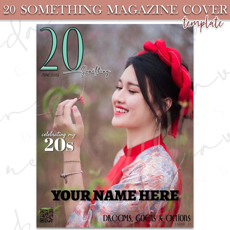 20 Something Magazine Cover Template Google Slides High - Etsy