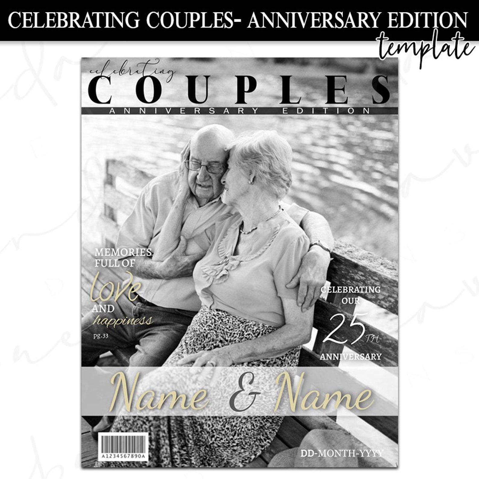 Celebrating Couples Anniversary Edition Magazine Cover - Etsy