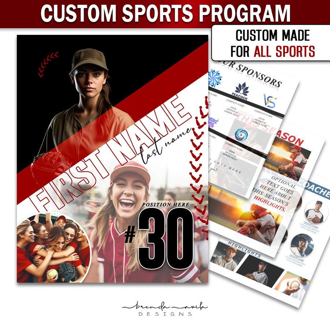 Custom Sports Program - ALL SPORTS - Digital Design- High Quality ...