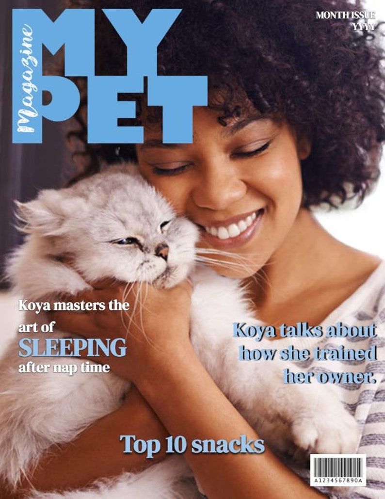 My Pet Magazine Magazine Cover Template Custom High - Etsy