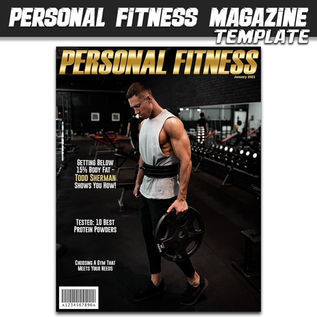 Personal Fitness Magazine- Magazine Cover Template- Custom- High ...