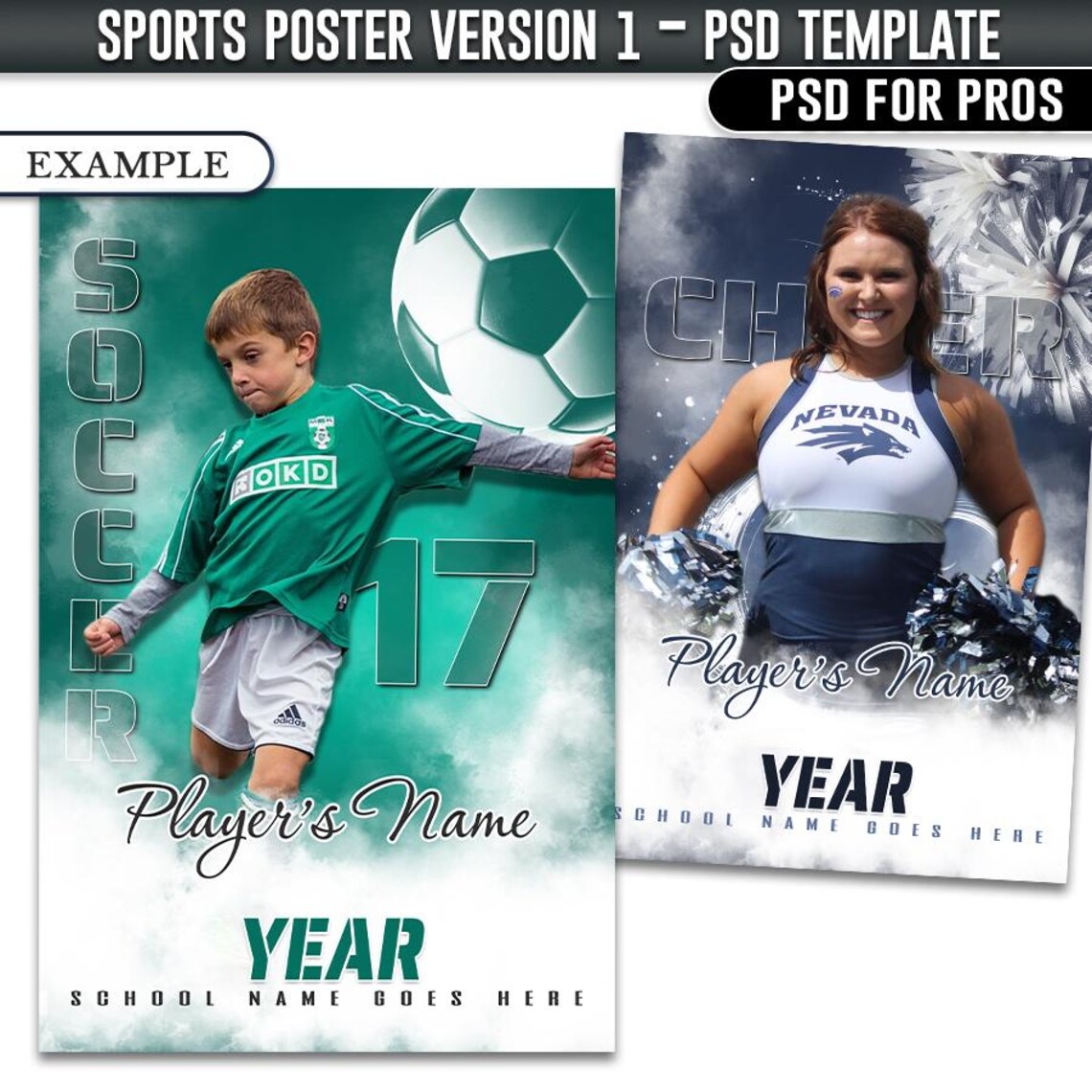 PSD Templates - Sports Poster - Highlights Version 2 - Etsy