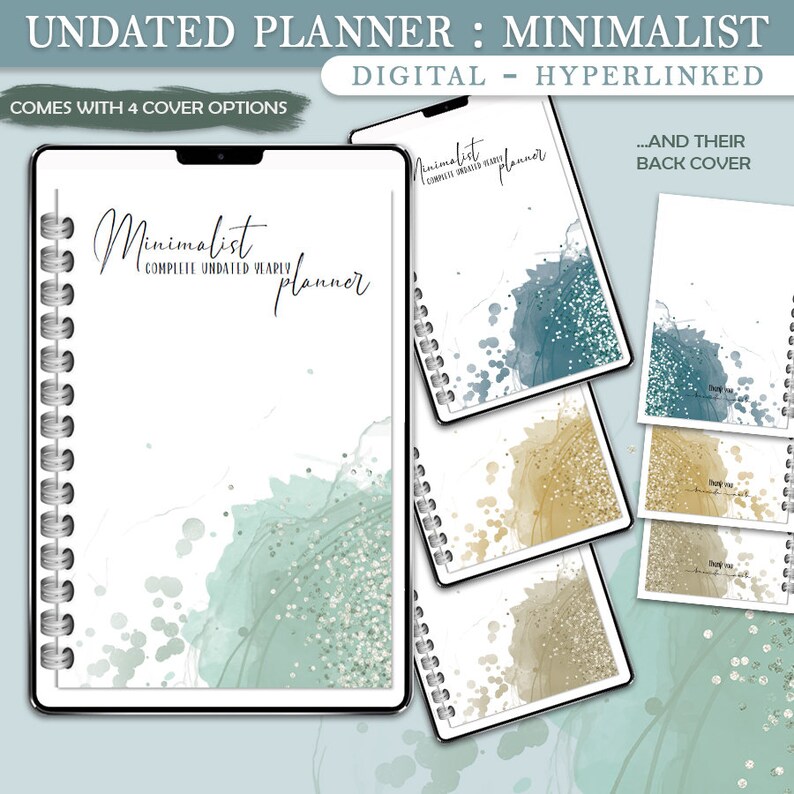 Undated Minimalistic Digital Planner- Goodnotes, Notability, Samsung ...
