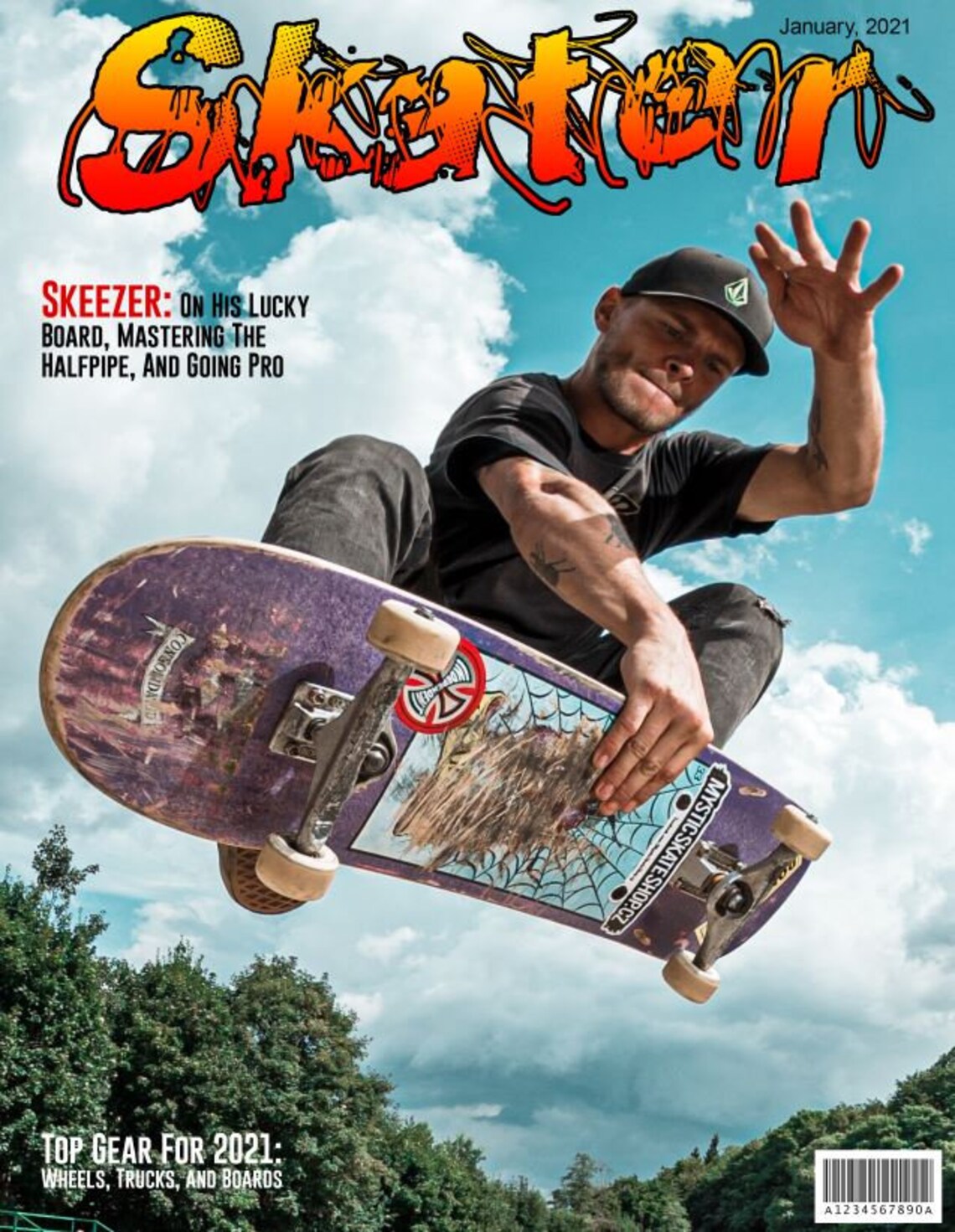 Skater- Magazine Cover Template- Custom- High Quality- Google Slides - Etsy