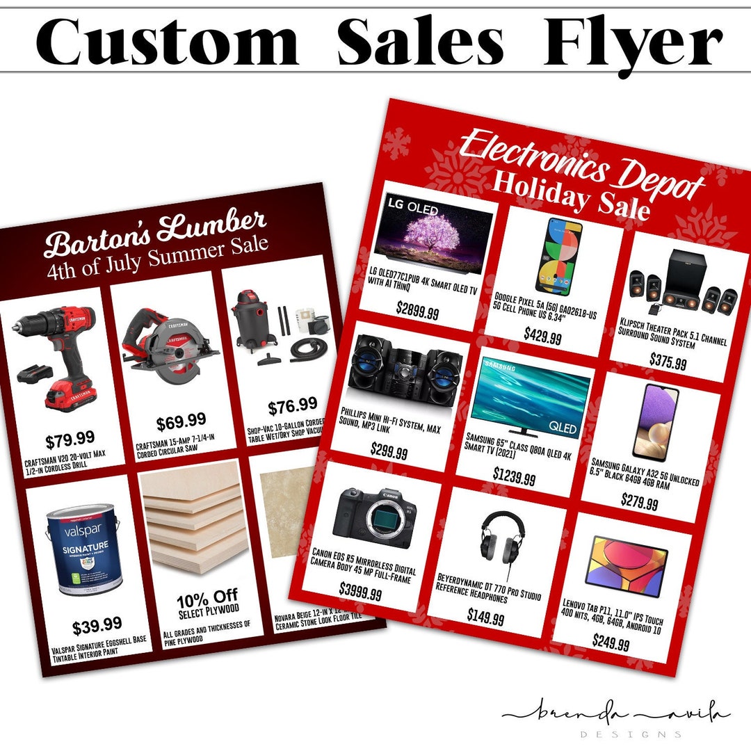 Custom Made Sales Flyer - Etsy