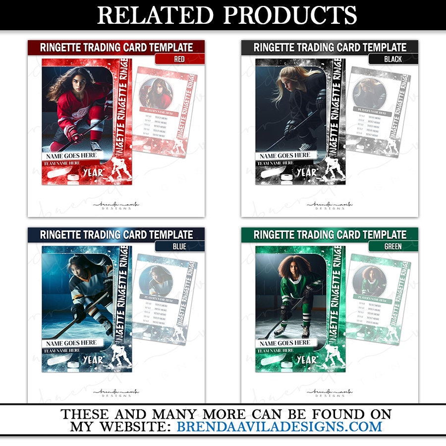 Ringette Trading Card Template - Google Slides- High Resolution ...