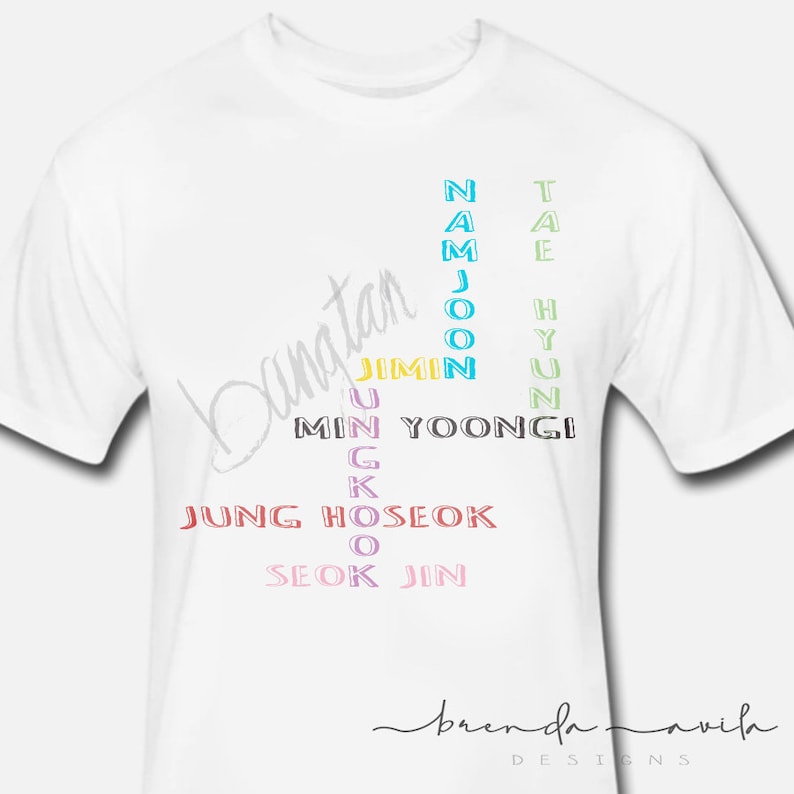 BTS Names SVG File - Etsy UK