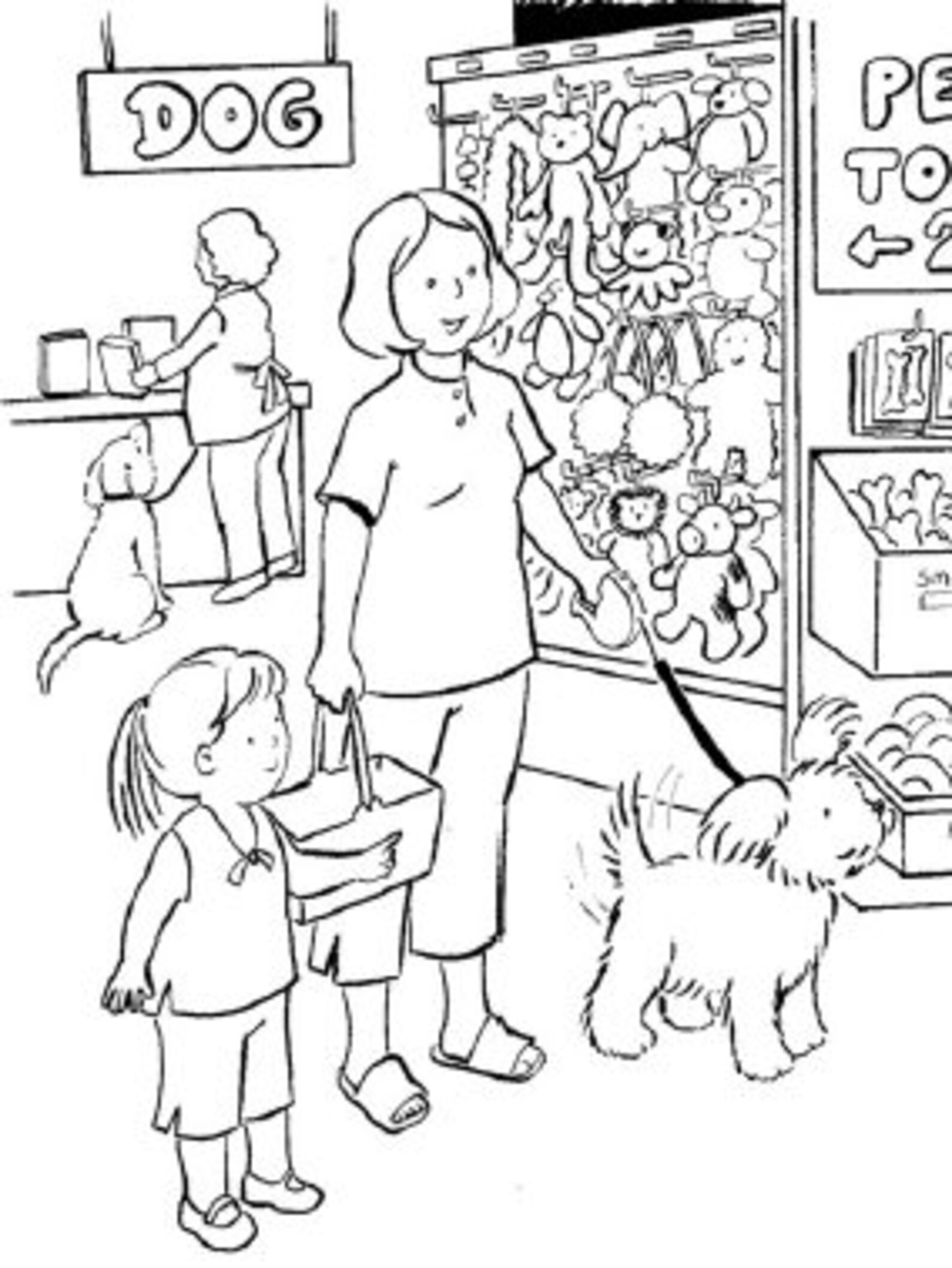 A Day at the Pet Store Coloring Book Instant Digital | Etsy