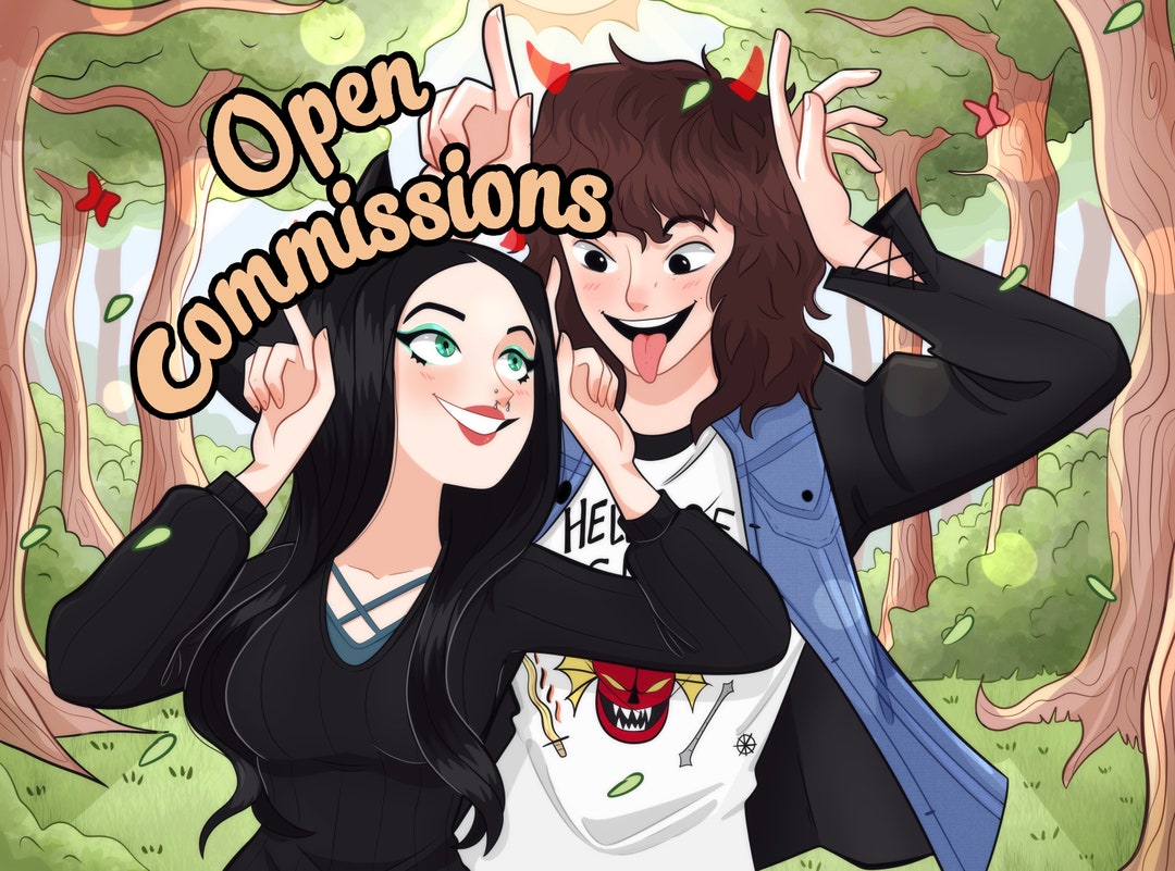 Custom Digital Art Commissions: Custom Anime Cartoon Couple - Etsy