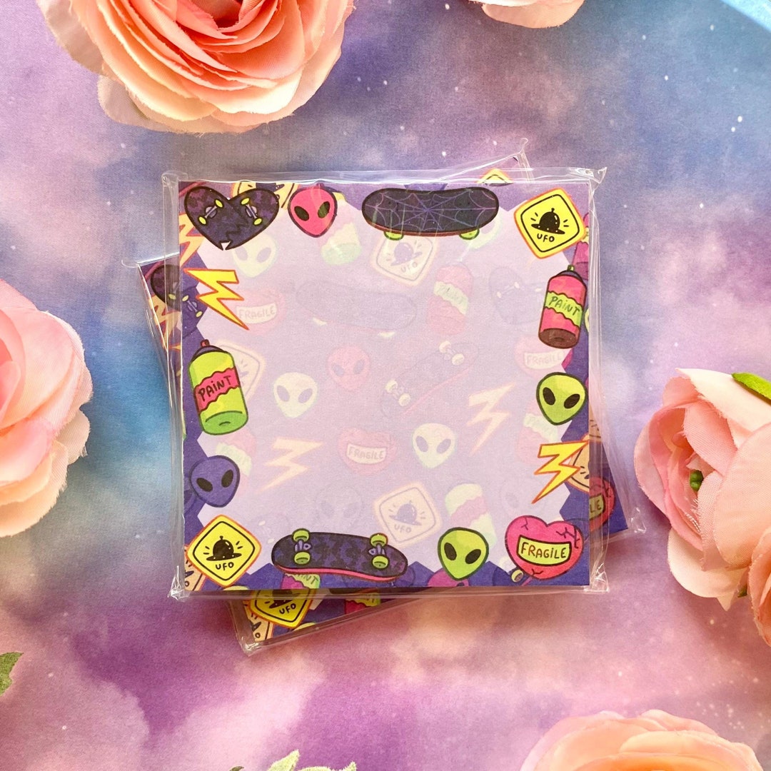 Goth Skatecore ! Sticky Notes | Cute Stationery - Etsy