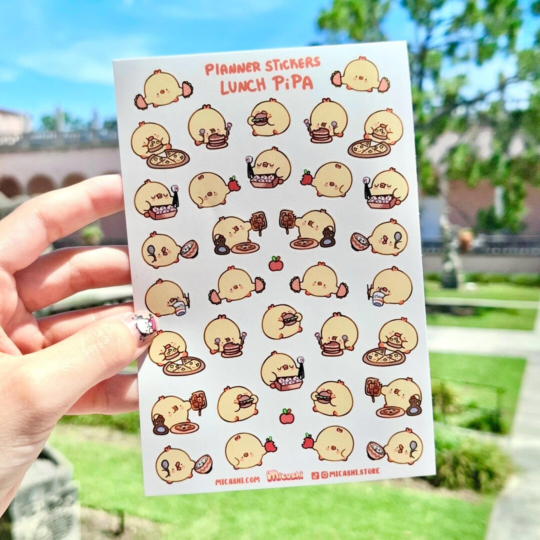 Lunch Planner Sticker Sheet - La Pipa Cute Chick Duck - Etsy