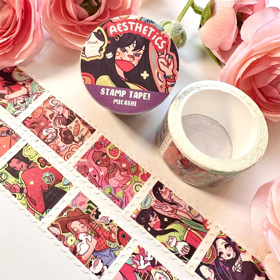 Aesthetics Original Characters Stamps Washi Tape ! - Etsy