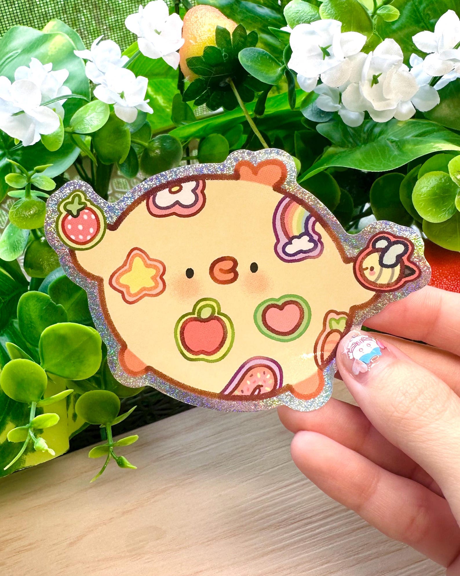 Stickers Collector Pipa Vinyl Sticker - Glitter Dots Holographic - Etsy