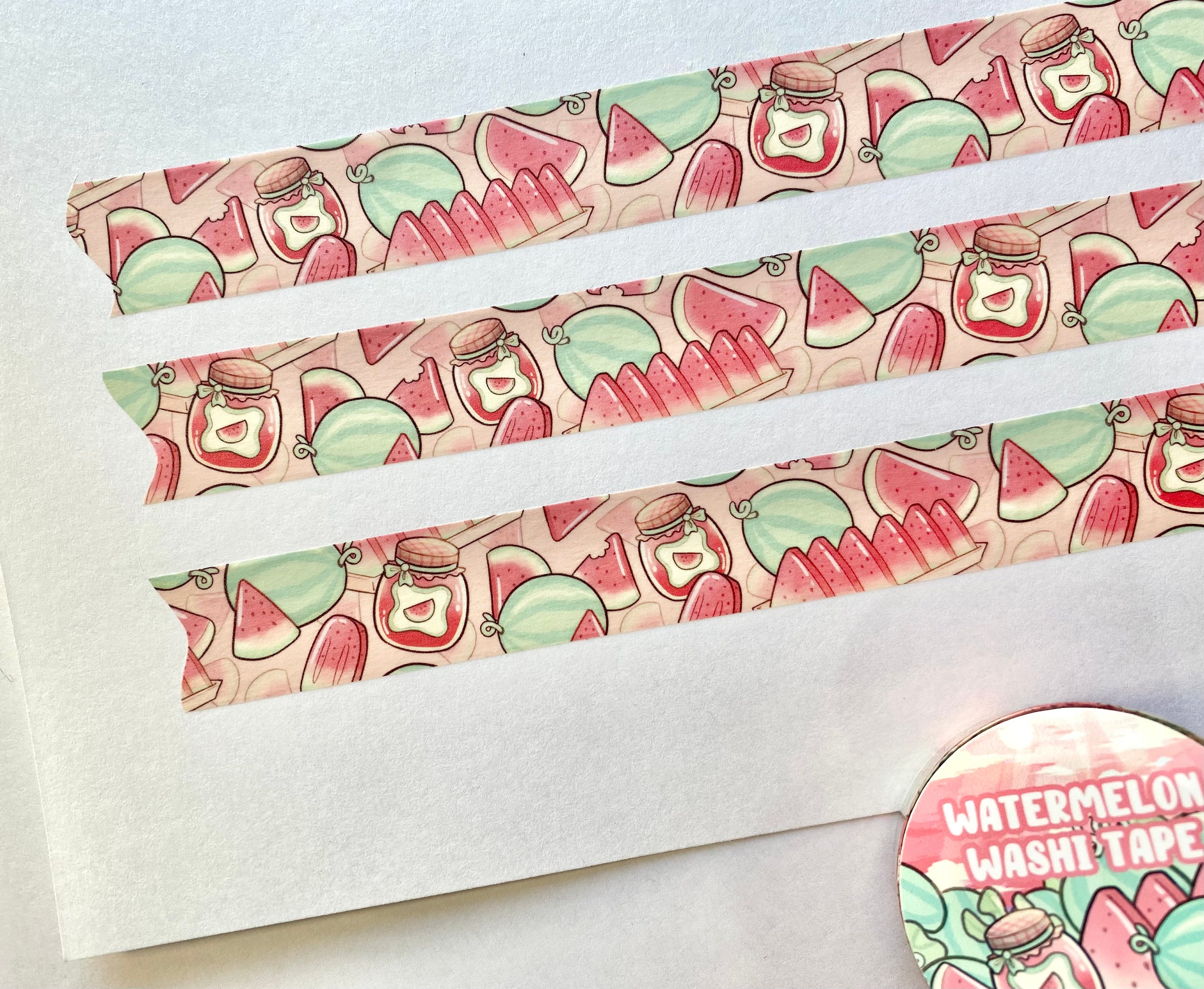Kawaii Cute Watermelon Washi Tape Art Scrapbooking - Etsy