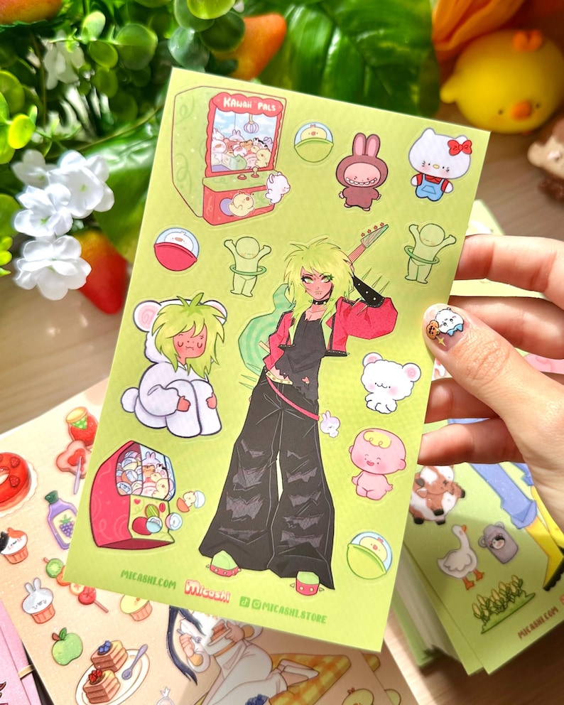 Gachapon Visual Kei Cute Vinyl Sticker Sheet, Hiroshi! - Etsy