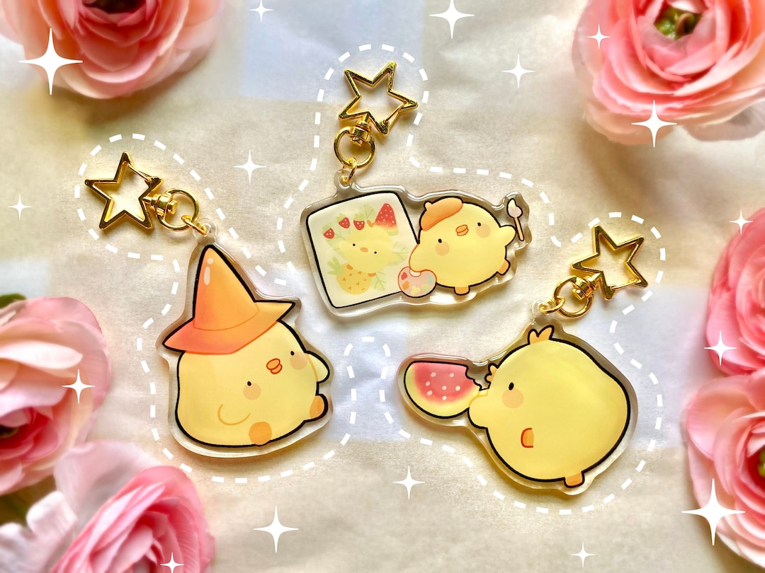 La Pipa Bag Charm and Keychain - Acrylic Epoxy Cute Chick Charms - Etsy