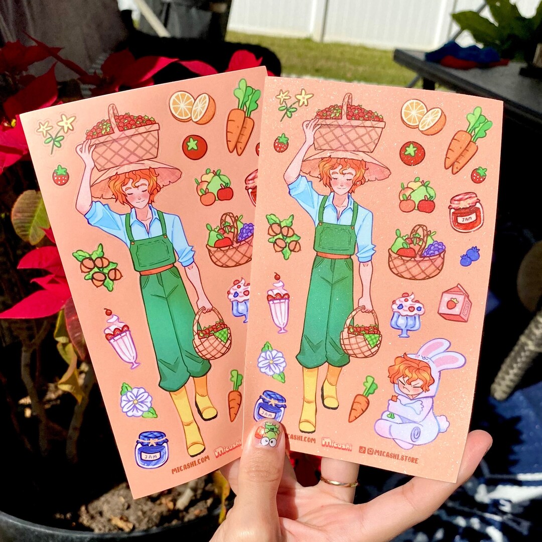 Farmcore ! Farmer Boy Sticker Sheet | Vinyl Stickers | Kawaii ...