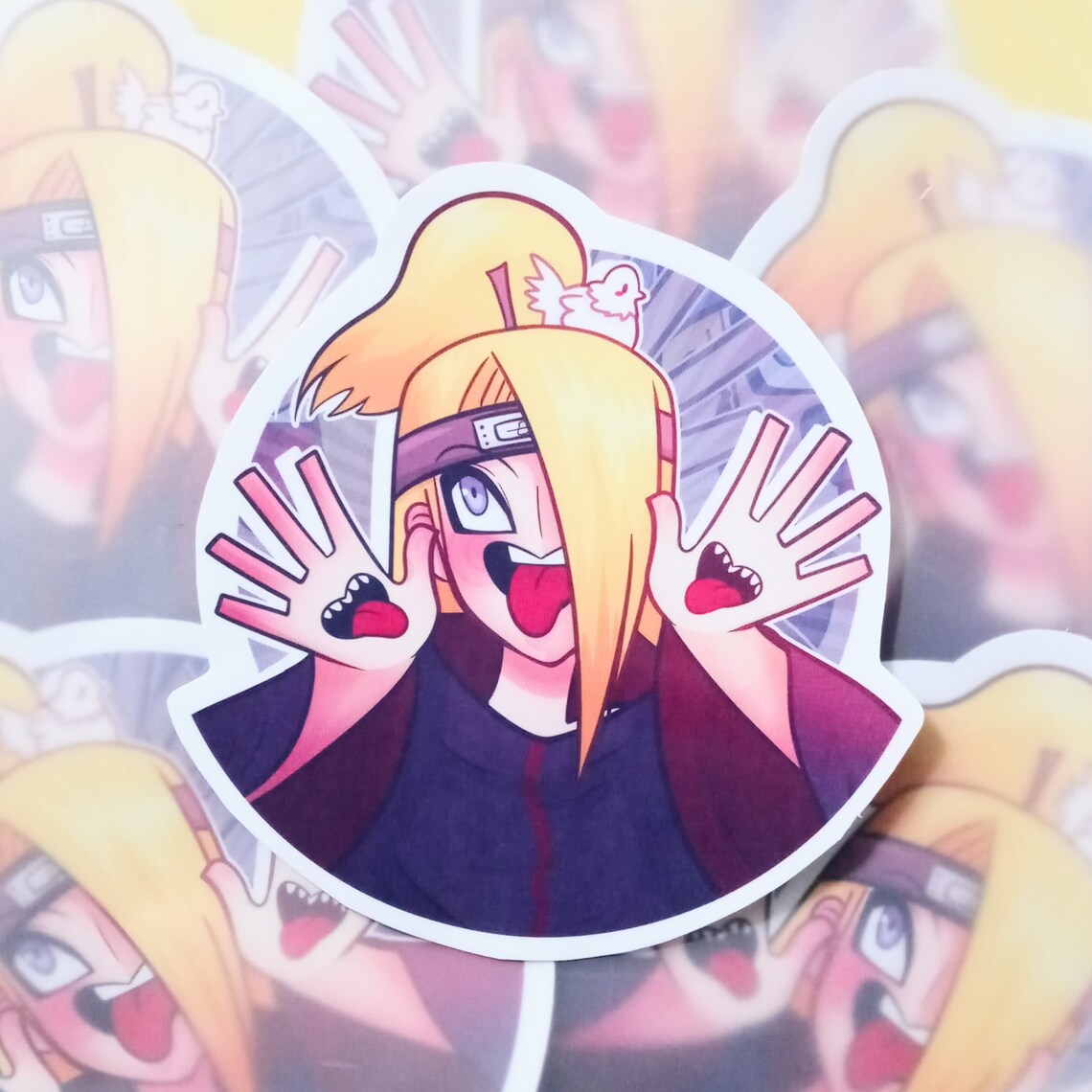 Akatsuki Deidara Naruto Sticker Holographic Die Cut Sticker | Etsy