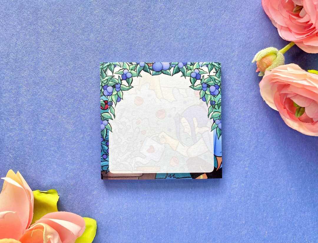 Blueberry Fruit Sticky Notes Memo Pad Cute Stationery - Etsy