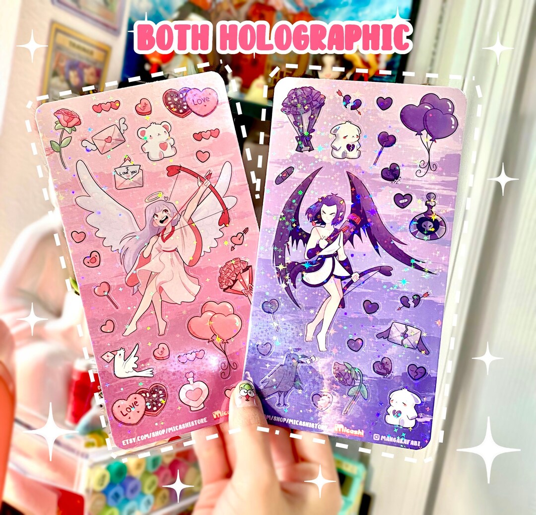 Valentine's Day Cupid Sticker Sheets - Cute Vinyl Love and Heartbreak ...