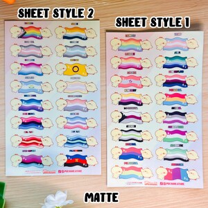 Pipa LGBTQ+ Pride Flags, Cute Sticker Sheet - Etsy