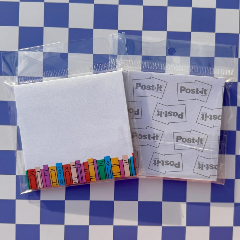 Bookish Post-it Note: Colorful Bookshelf Desk Accessory - Etsy