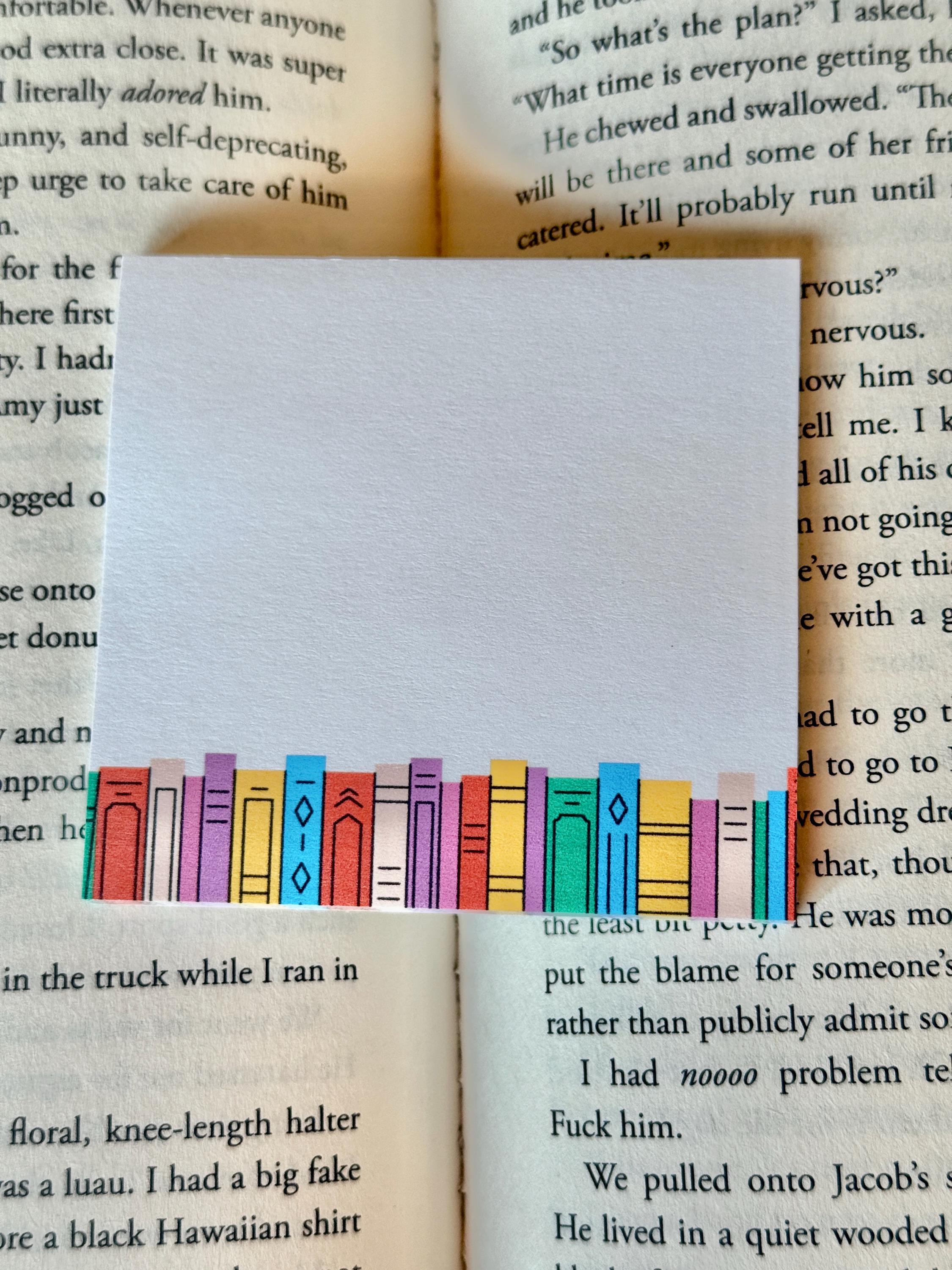 Bookish Post-it Note: Colorful Bookshelf Desk Accessory - Etsy