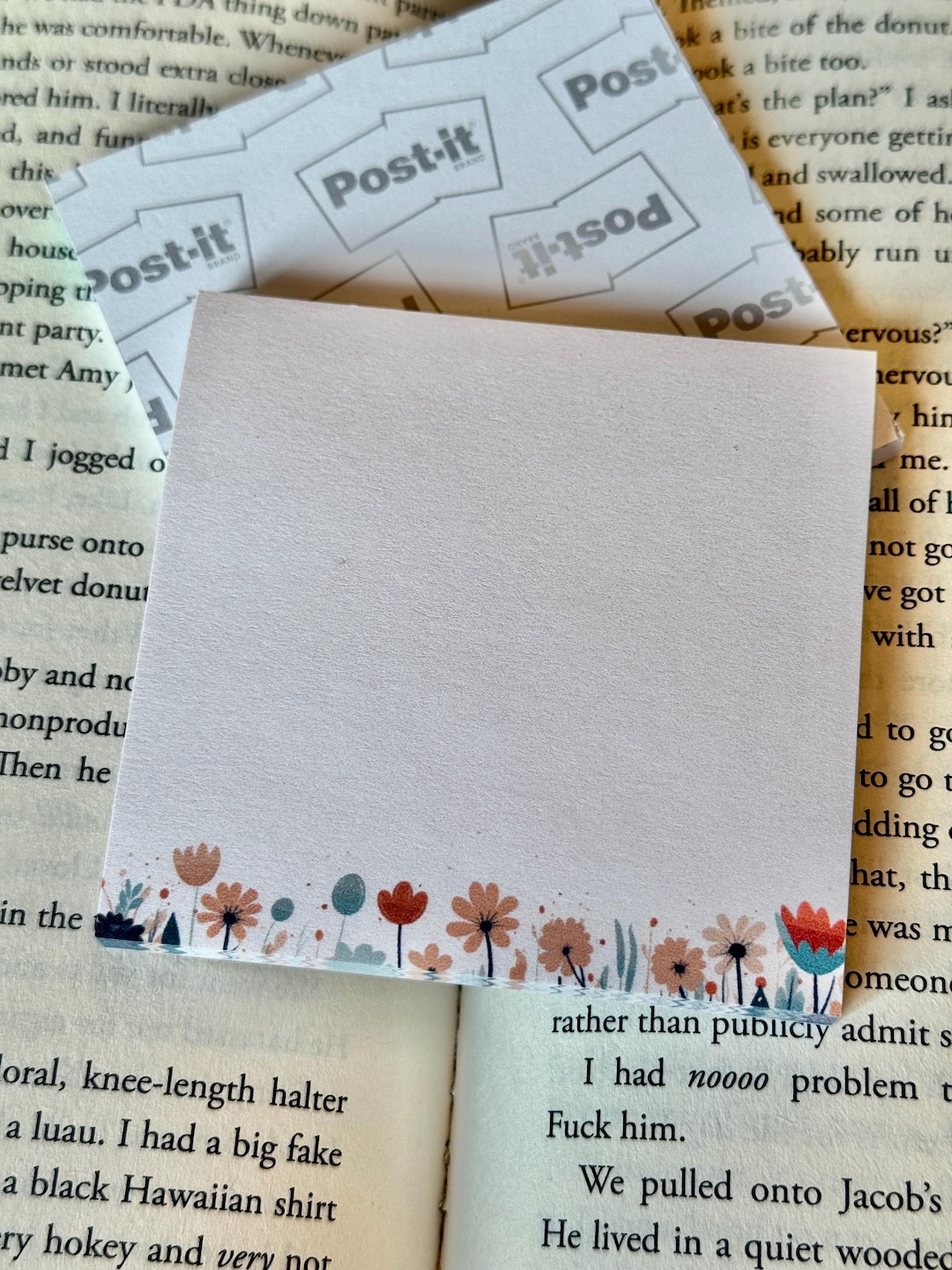 Sticky Note | Post-it Note | Cute Desk Accessory | Floral Sticky Note ...