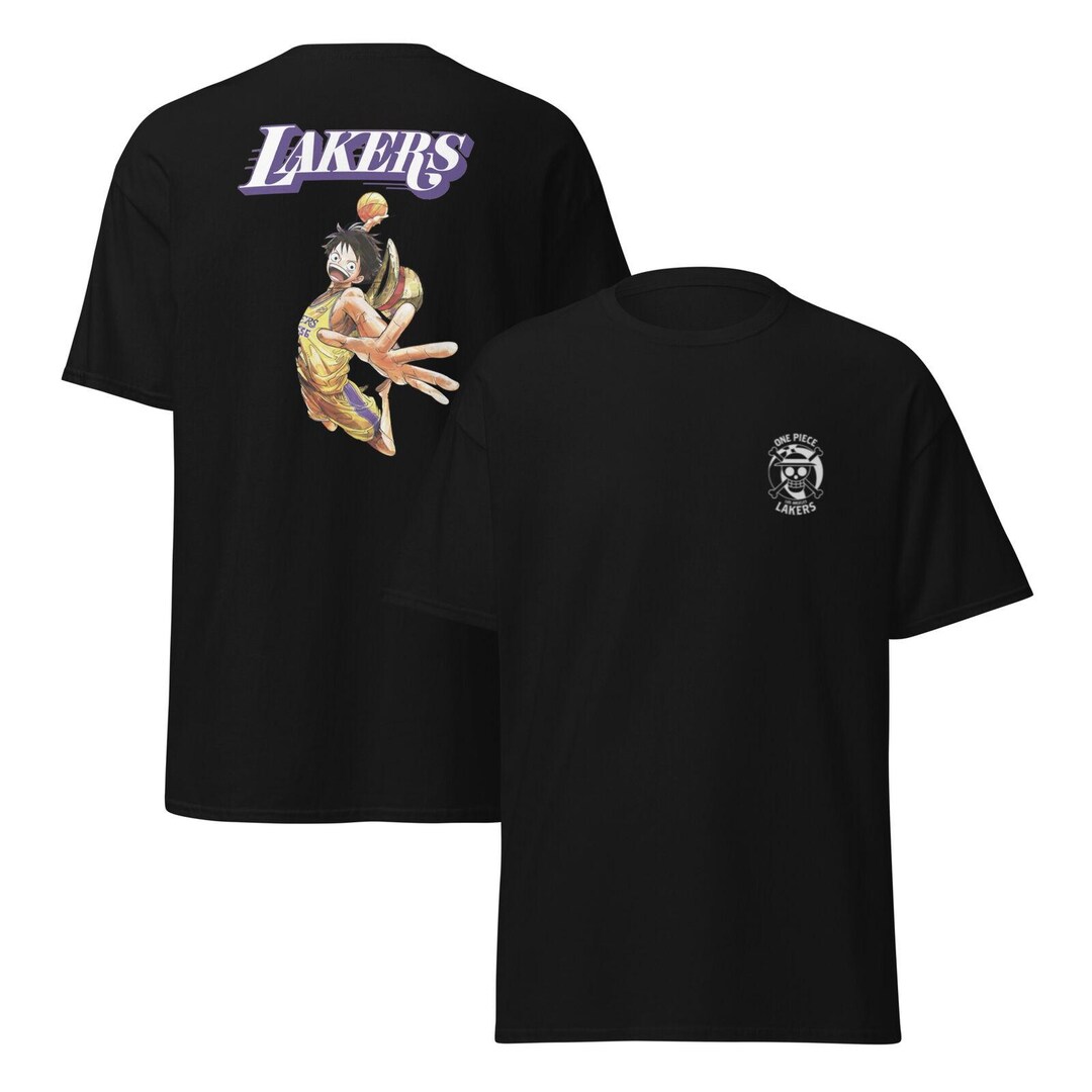 ONE PIECE X LAKERS Collab Luffy Dunk Anime T-shirt - Etsy UK