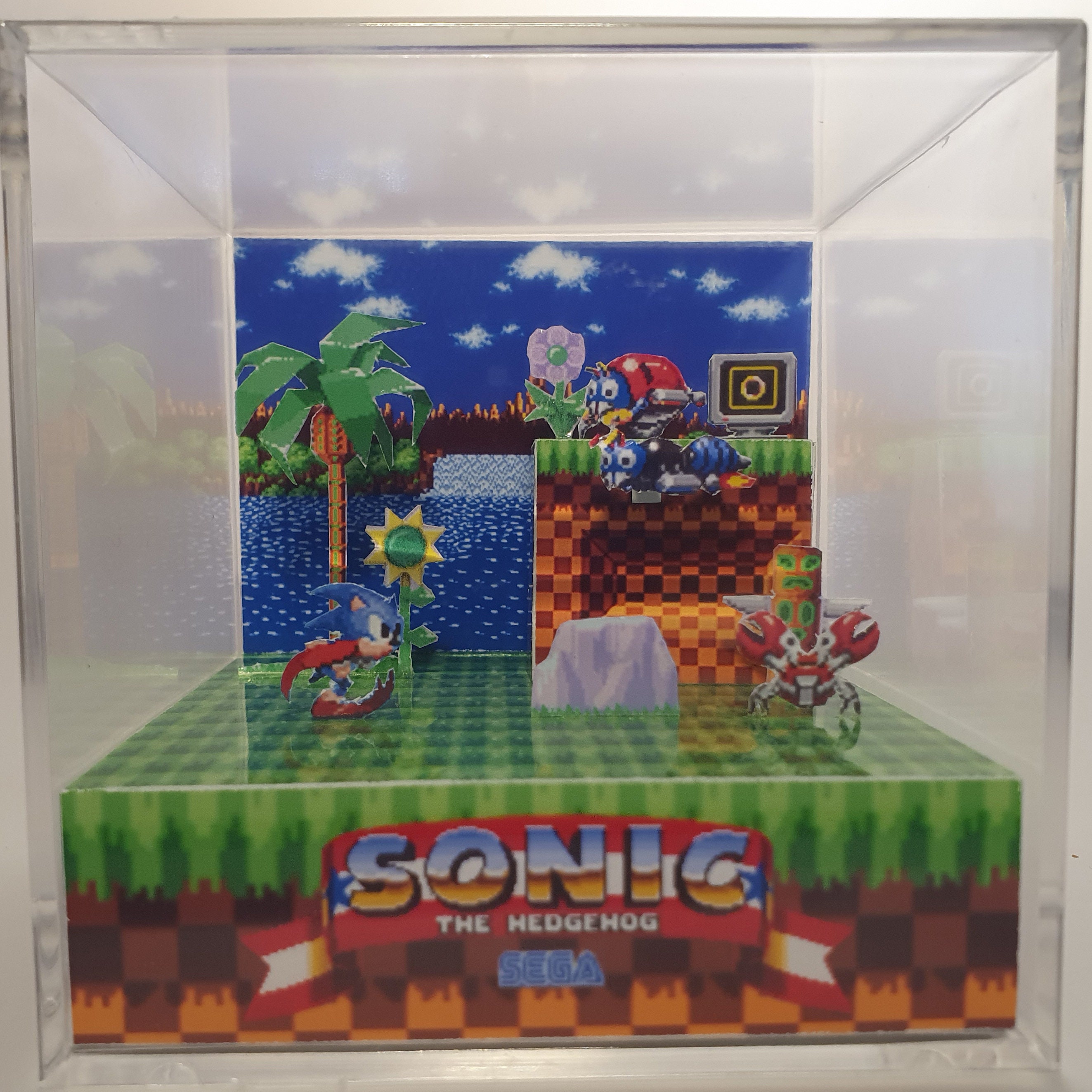 Sonic the Hedgehog MegaDrive Cube Diorama | Etsy