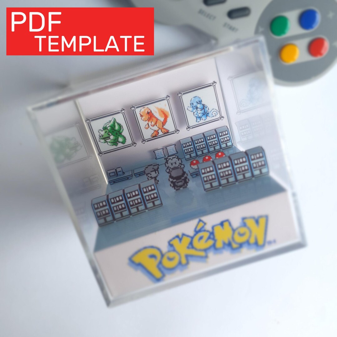 Pokémon Red/blue || Gameboy || PDF Template - Etsy