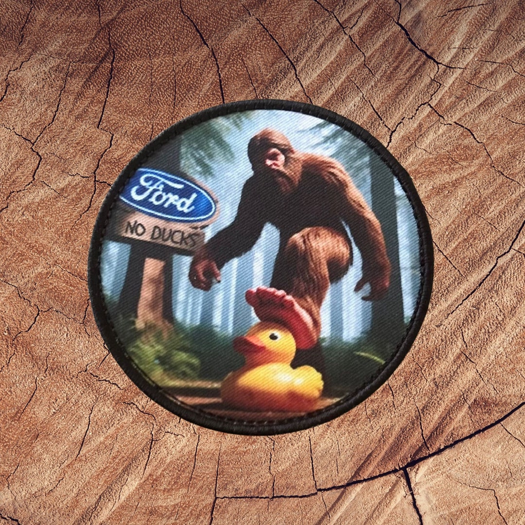 Sasquatch Vs Rubber Duck Velcro Patch - Etsy