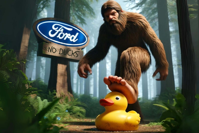 Sasquatch Stomps Duck - Ford Bronco Flag (2' X 3') - Etsy