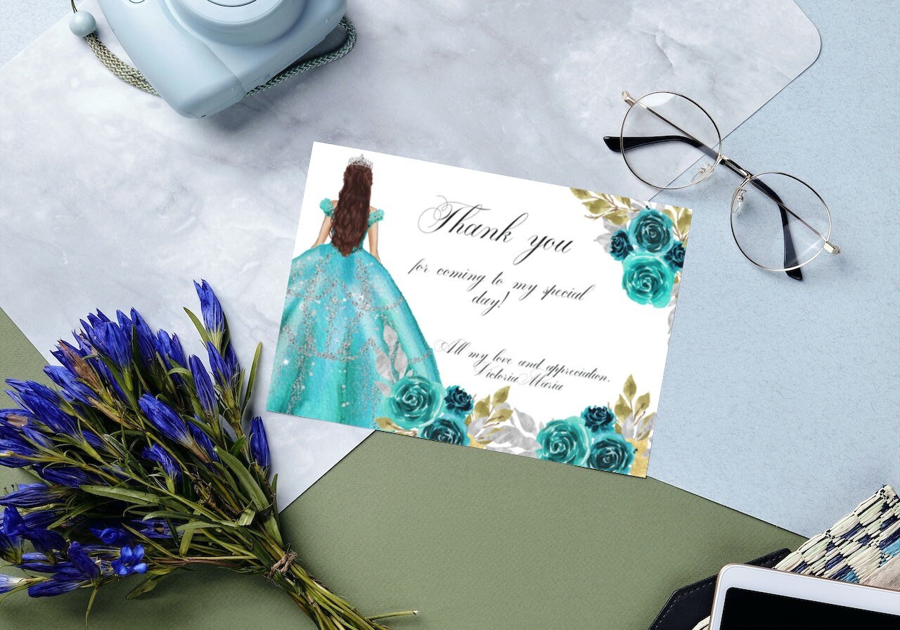 Invitaciones Xv Menta Y Plata