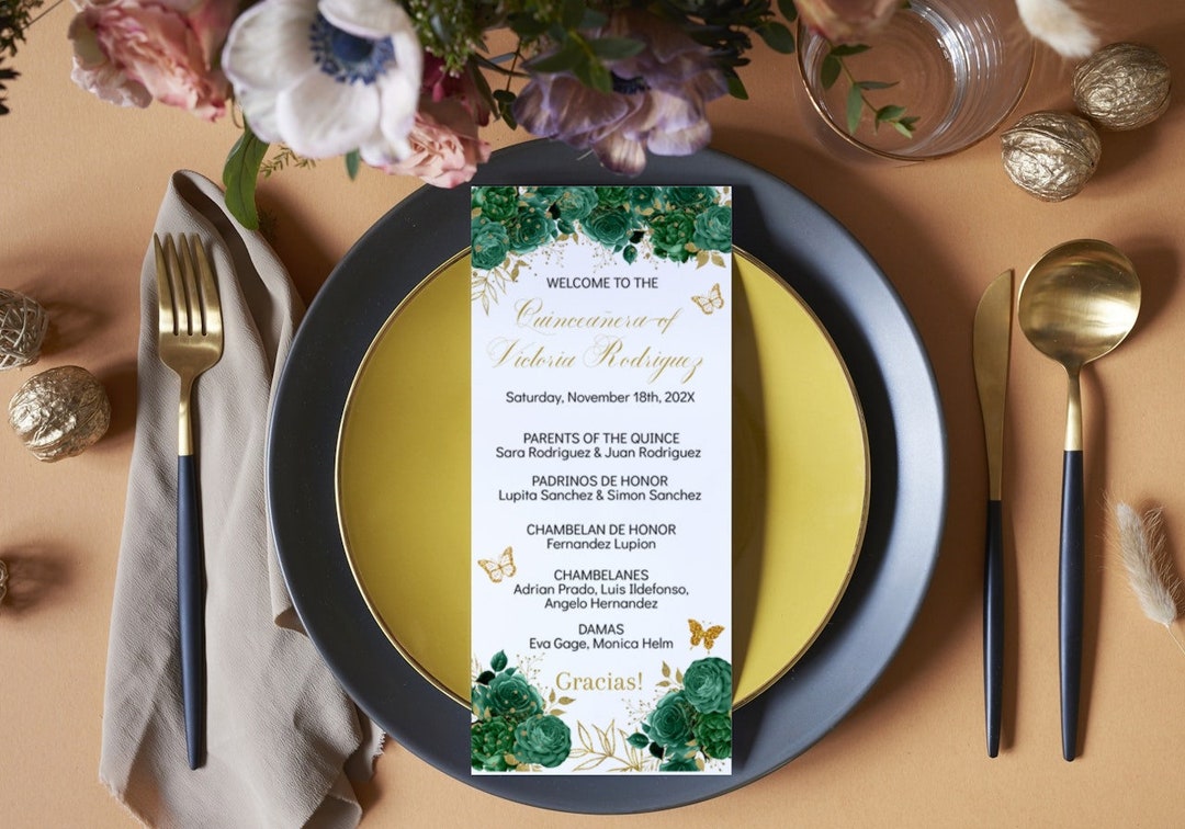 Quinceañera Program Order of Events, Sweet 16 15, Editable Template ...