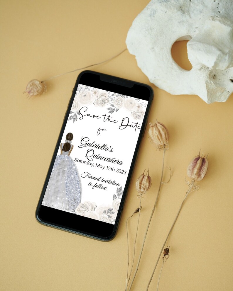 Electronic Save the Date Quinceañera, Sweet 16, Editable Template ...