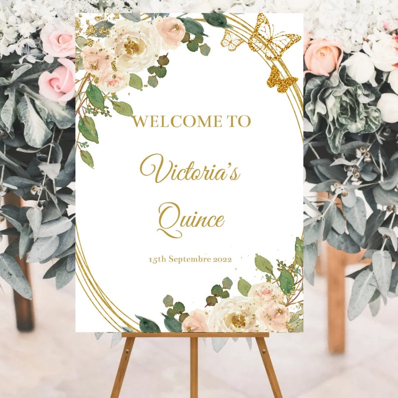 Welcome Sign DIY Editable Template Any Event Blush Pink - Etsy