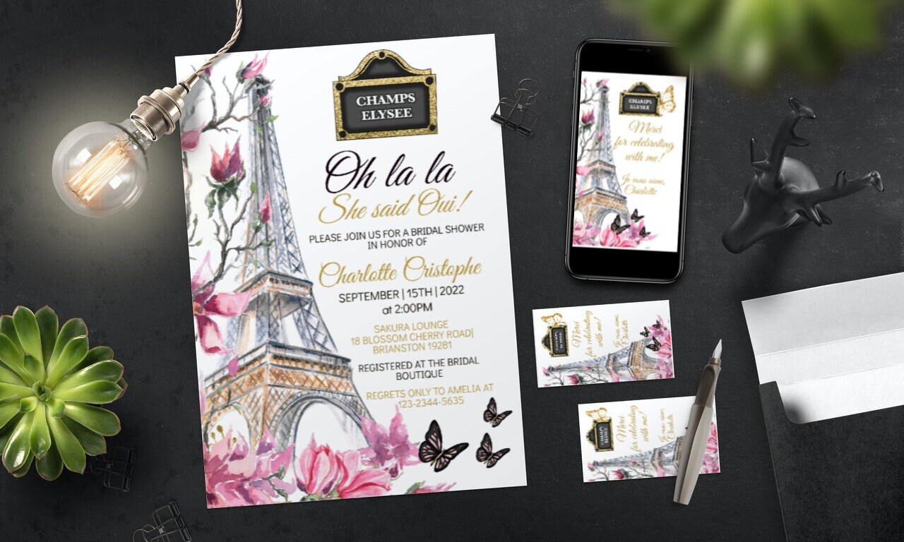 Paris Welcome Sign French Guest Poster Eiffel Tower | Etsy