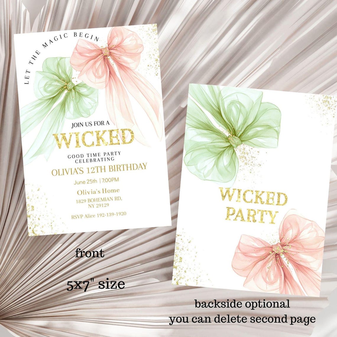 Wicked Good Time Birthday Party Invitation, Printable Card, Editable ...