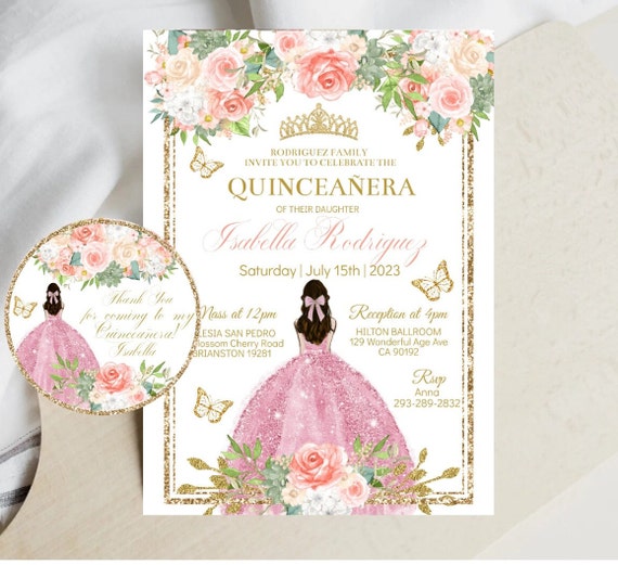 Invitaciones Diy Rosas Y Doradas 10 Ideas De Rosa Y Dorado