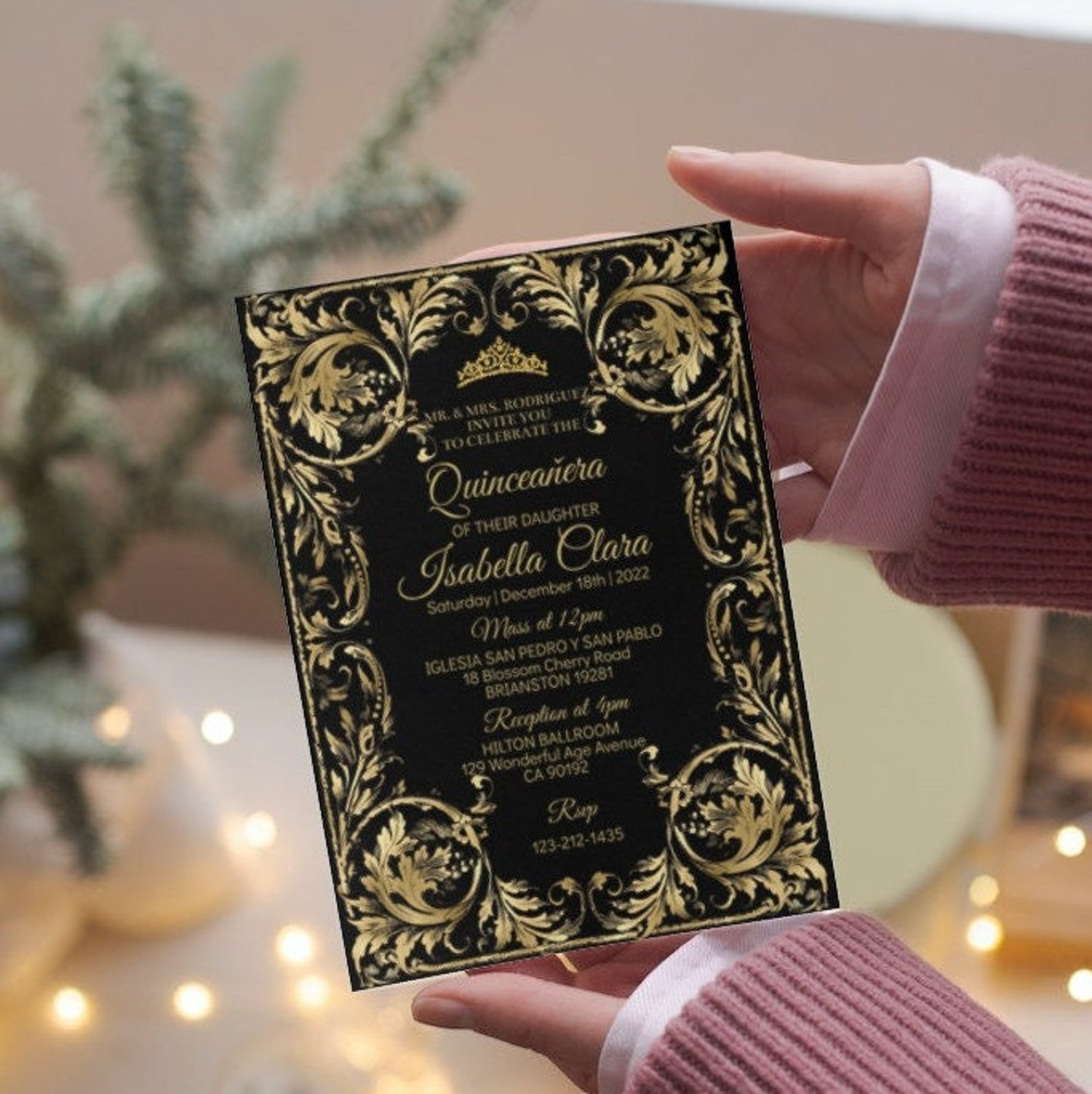 Editable Quinceañera Invitation, Digital Invite, Printable Template ...
