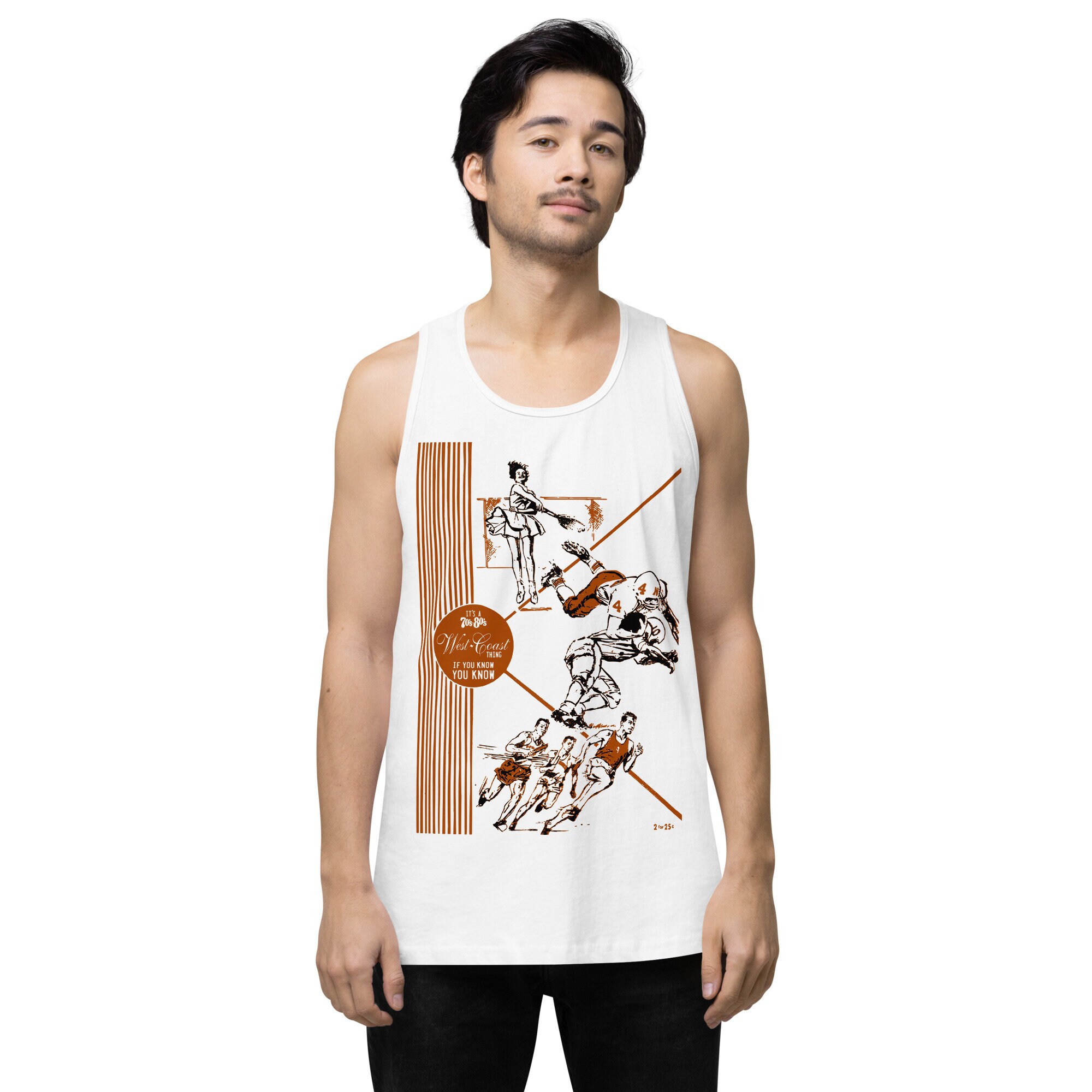 Old School Two Sided Men’s Premium Tank Top - Etsy