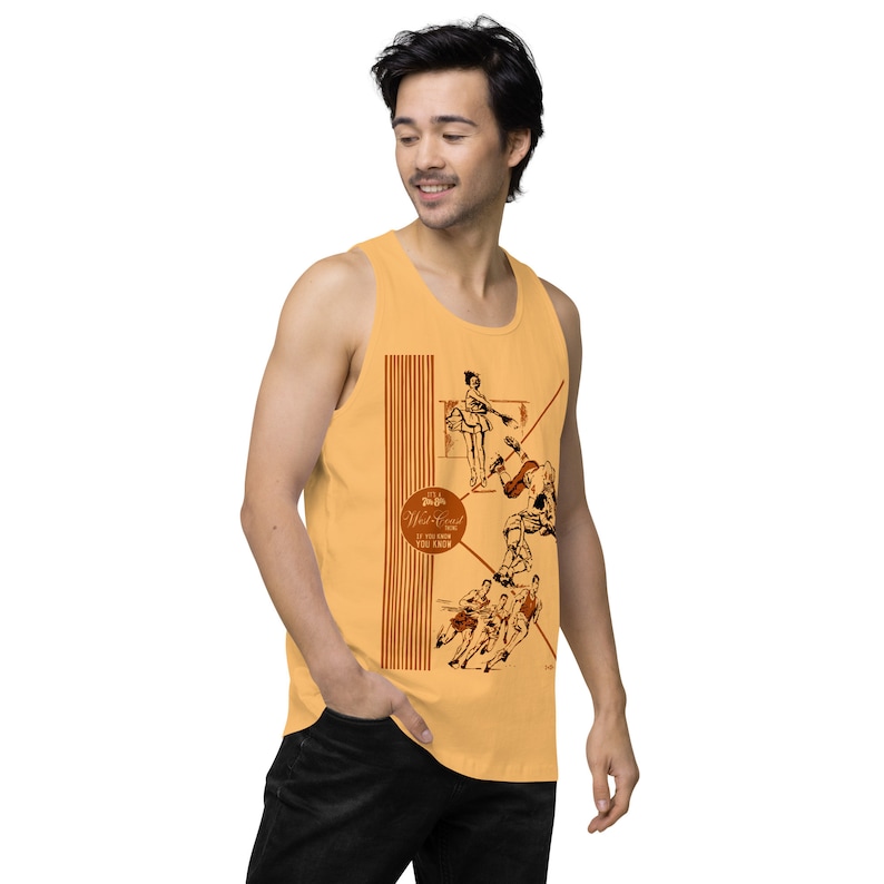 Old School Two Sided Men’s Premium Tank Top - Etsy