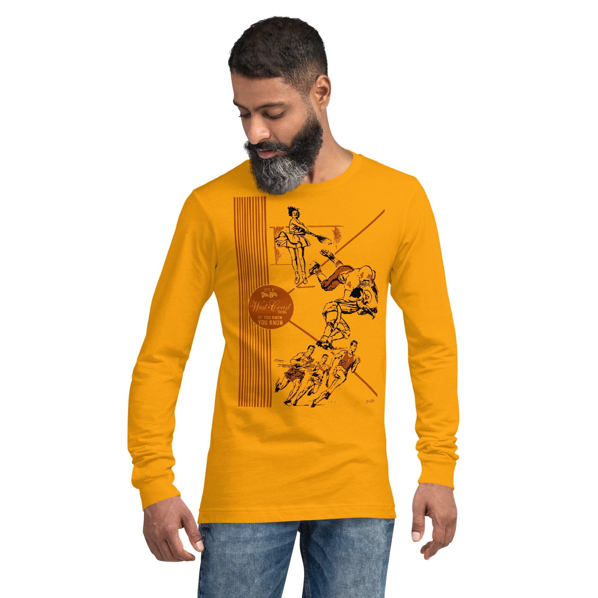 70's-80's Old School Folder on a Bella Canvas Brand Unisex Long Sleeve ...