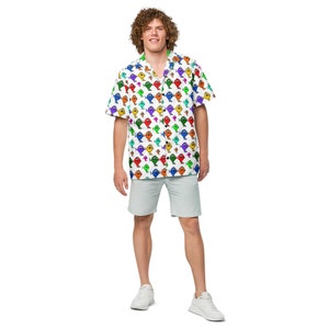 Old School Fuzzy Middle Finger Guy Unisex Button Shirt - Etsy