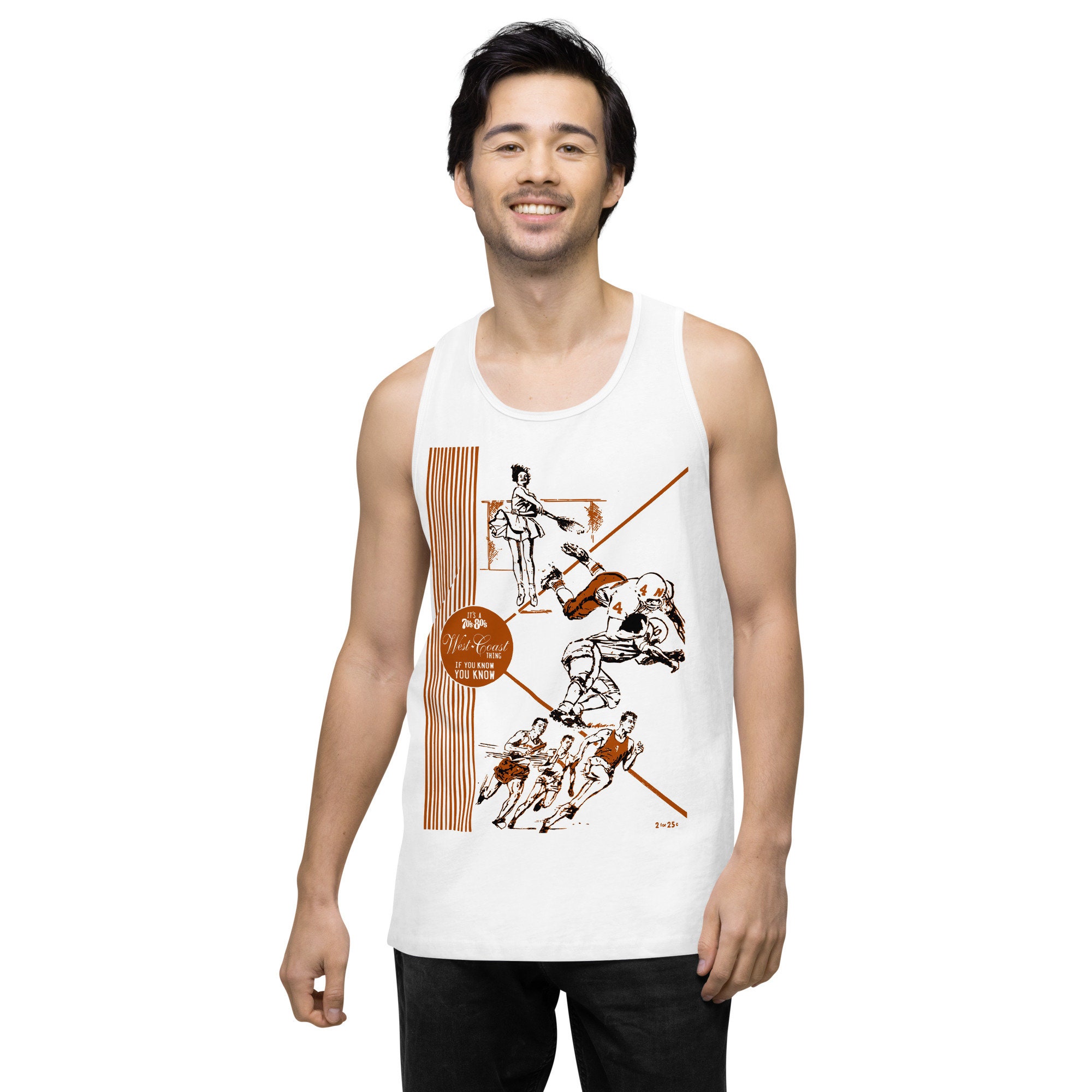 Old School Two Sided Men’s Premium Tank Top - Etsy