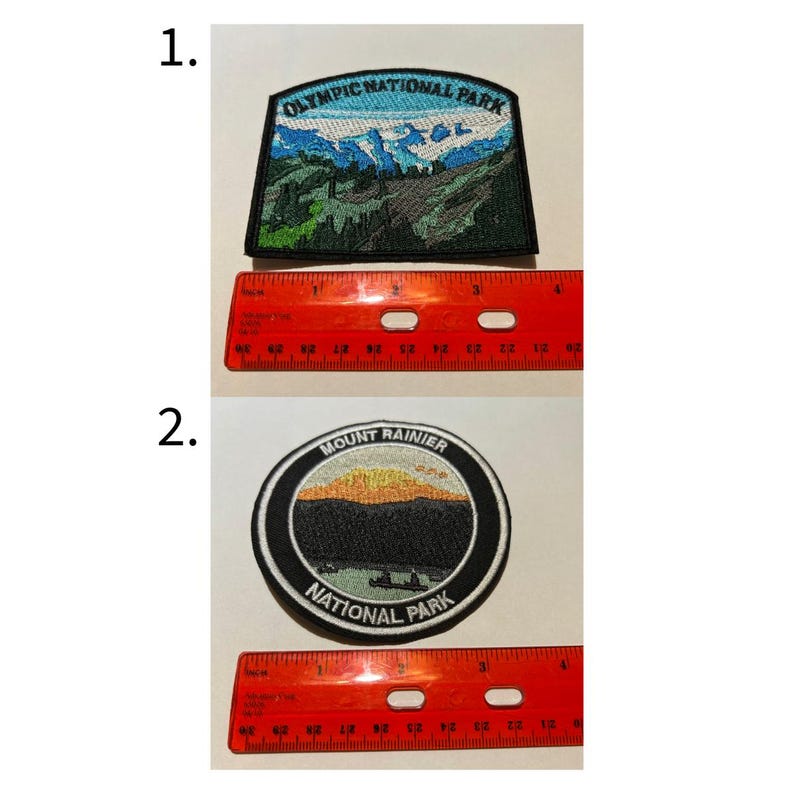 National Park Patches, Iron on Patches, Olympic, Mount Rainier ...
