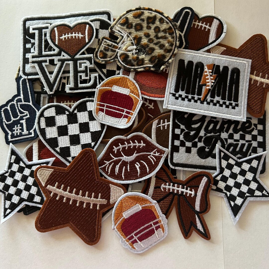 Football Iron on Patch, Football Mom Patch, Football Mama Patch, Cheer ...