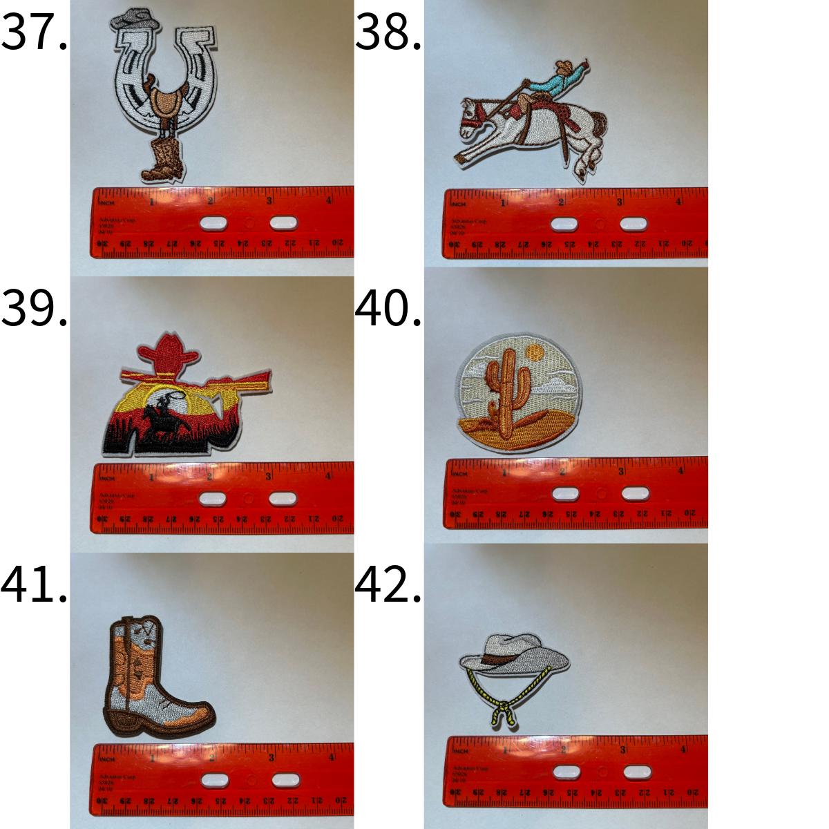 Western Cowboy Iron on Patches, Wild West, Cowgirl, Country Music ...